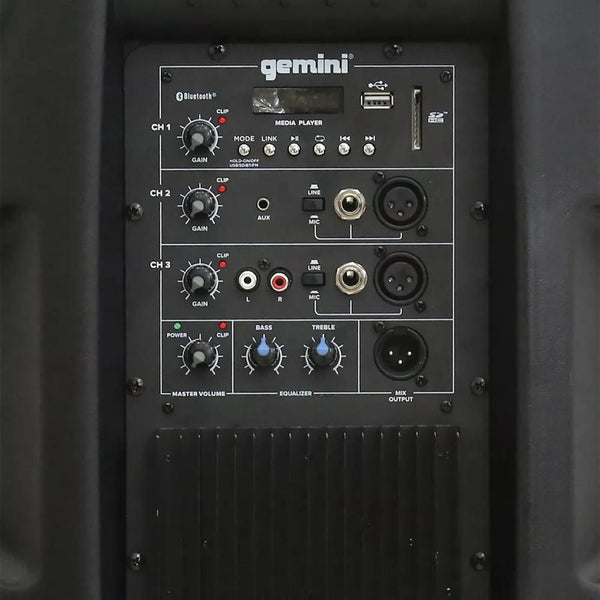 Gemini Sound AS-2115BT Active 15 Inch Woofer 2000 Watt DJ Monitor Powe ...