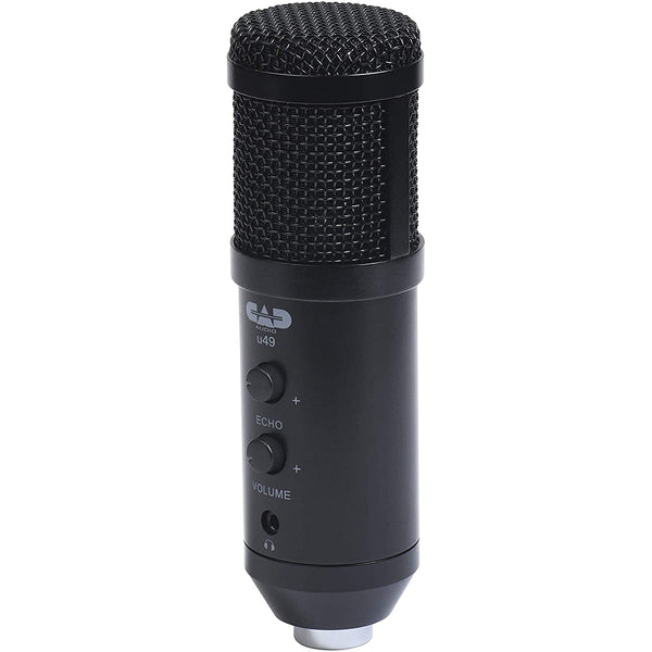 CAD u49 USB Studio Microphone Bundle with Pop Filter & XLR Cable – KELLARDS